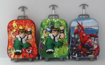 China Bolso de escuela caliente de la carretilla del niño del cartón de la venta 3D en venta
