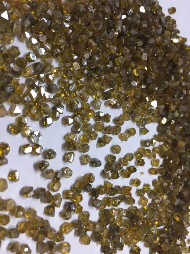 Yellow lab grown diamonds in various sizes