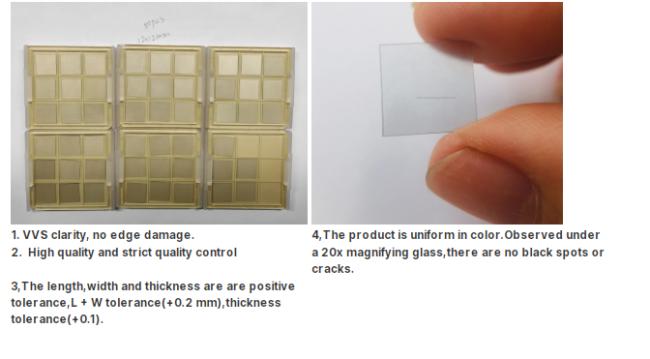 Grade specifications of CVD Diamond