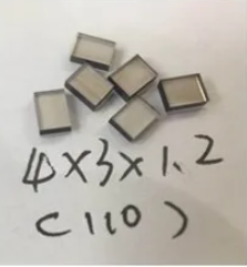 Close-up view of CVD lab grown diamond showing precise rectangular shape