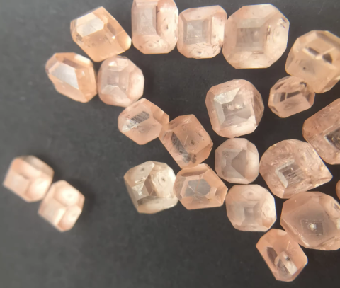Pink rough diamond sample