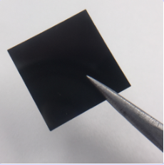 CVD Polycrystalline BDD Diamond sample showing black color and surface texture