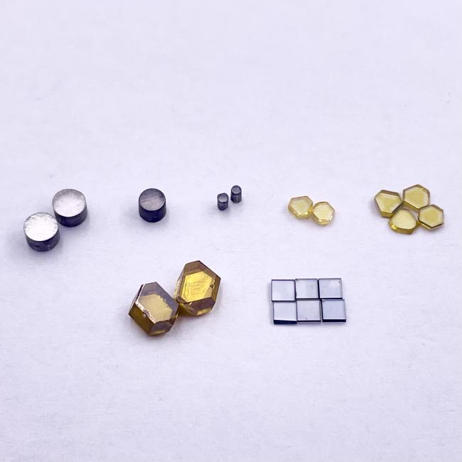 Close-up view of diamond wire drawing die structure