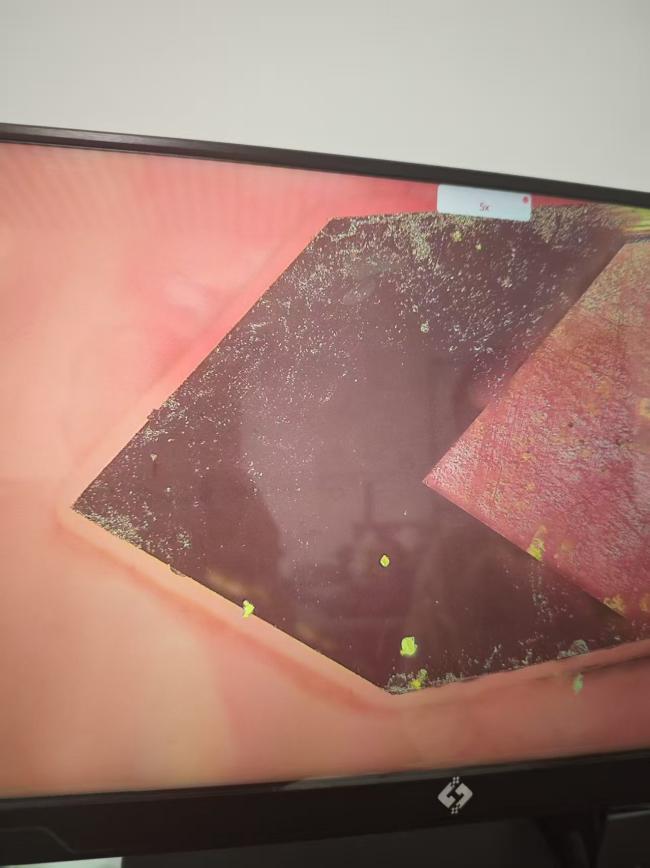 Precision diamond stylus tip showing crystal structure
