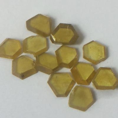 China CVD Diamond Lab Grown 3PT/111 MCD Diamond Plate Wire Drawing Die Blanks Yellow for sale