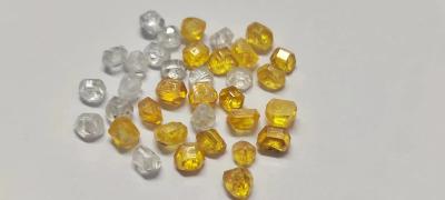 Cina 6-10ct Arancione Giallo HPHT Diamante coltivato in laboratorio Diamante grezzo non tagliato Per uso industriale in vendita