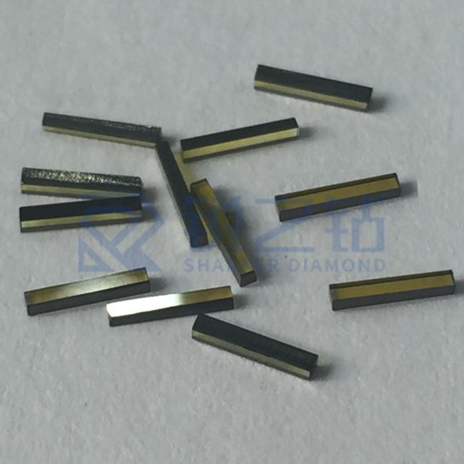 SCD11 yellow HPHT diamond plate close-up view showing precision laser cut edges