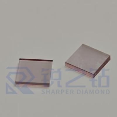 China Optical Grade Pink CVD Diamond Plate 3x3x0.5mm Synthetic CVD Lab Grown Diamond for sale
