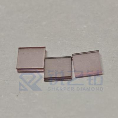China Optical Grade Pink CVD Diamond Plate 3x3x0.5mm Synthetic CVD Lab Grown Diamond for sale
