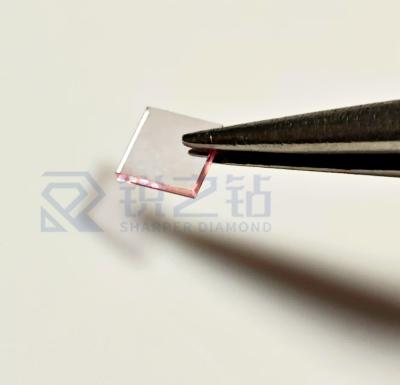 China Optical Grade Pink CVD Diamond Plate 3x3x0.5mm Synthetic CVD Lab Grown Diamond for sale