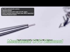 cvd mono synthetic diamond stylus customizable abrasive grain sizes