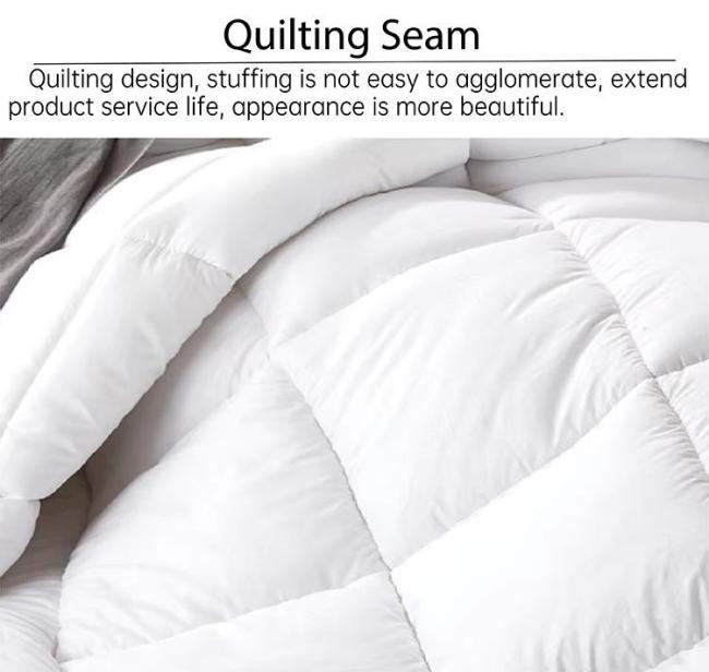 Luxury Cotton Fabric Hotel Duvet 90% White Duck Down Quilt