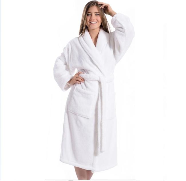 Custom Soft 100% Cotton Luxury Terry Velour Hotel Robes Bathrobe