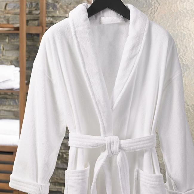 Custom Soft 100% Cotton Luxury Terry Velour Hotel Robes Bathrobe