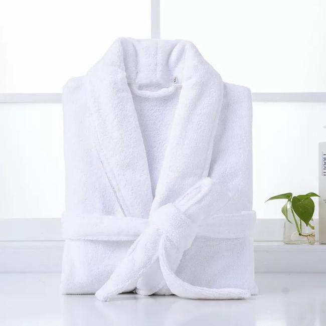 Custom Soft 100% Cotton Luxury Terry Velour Hotel Robes Bathrobe