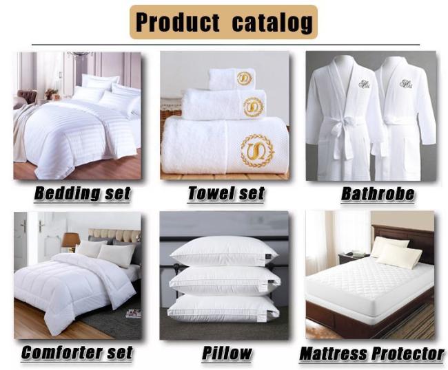 Wholesale Luxury White 3ootc Cotton Bed Sheet Hotel Satin Bedding Set