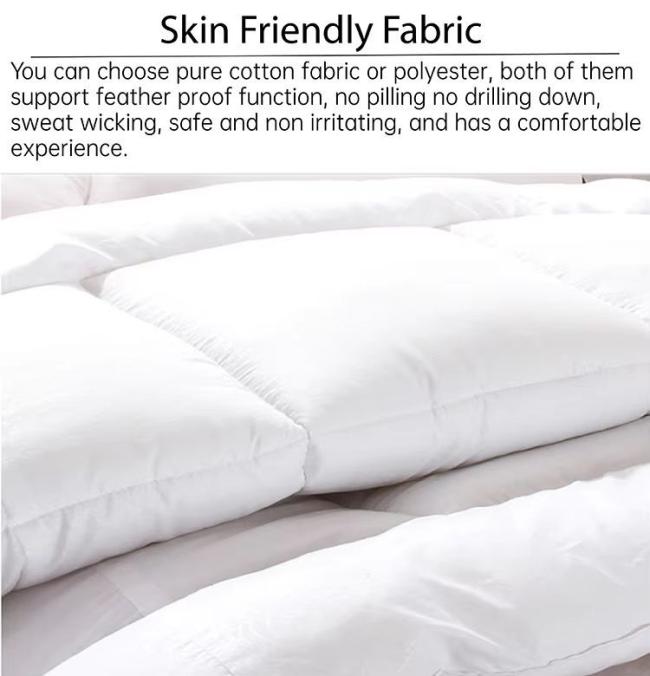 Customized Luxury White Warm 10% Duck Down Hotel Duvet (JRD964)