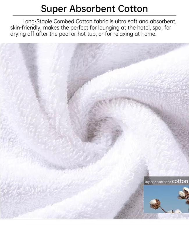 100% Cotton High Quality Terry Velour Cotton Bathrobe