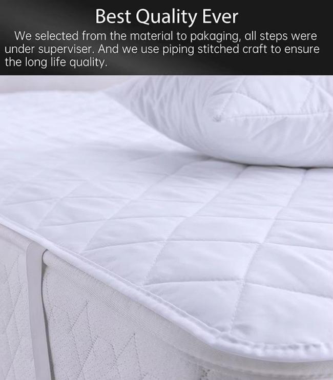 China Factory Wholesale Polyester Fabric Waterproof Hotel Mattress Protector/Pillow Cover
