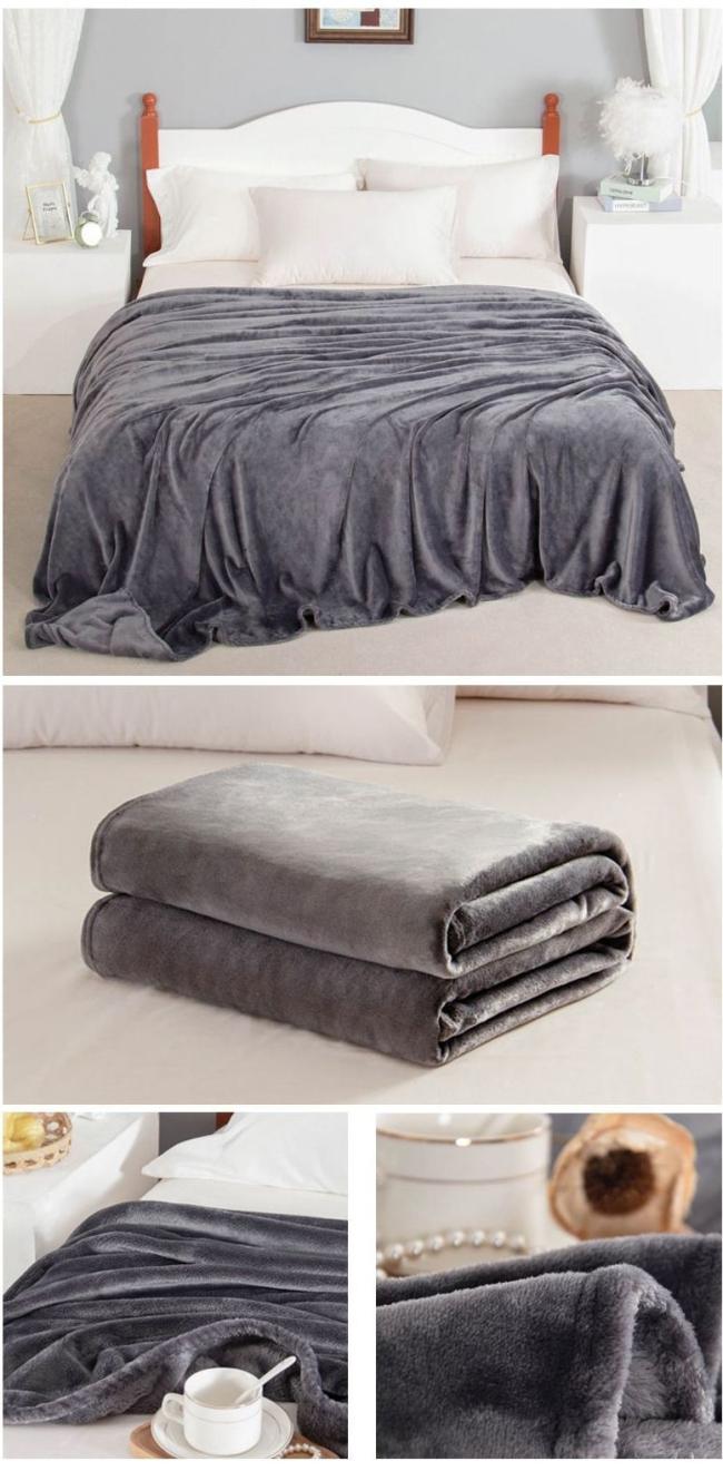 Custom Anti-Pilling Christmas Winter Bed Blanket Flannel Plaid Throw Blanket