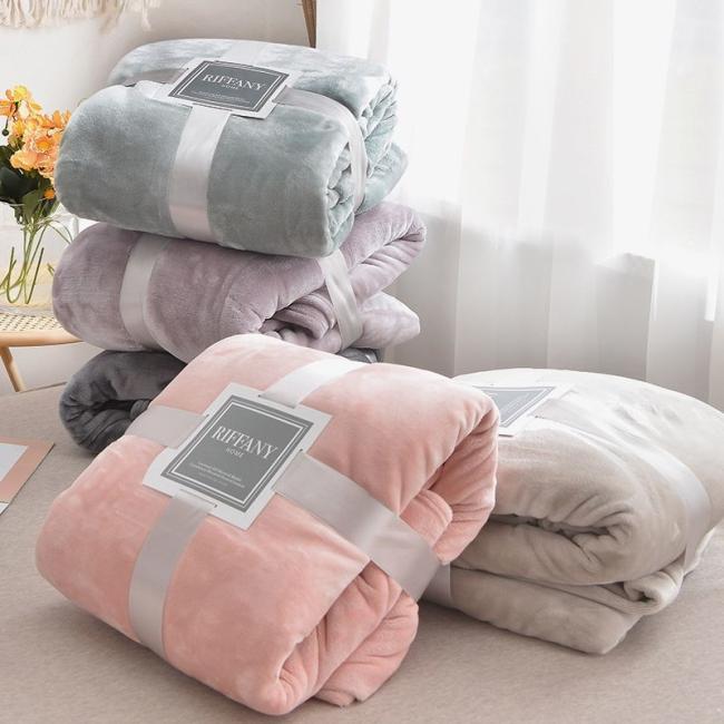 Custom Anti-Pilling Christmas Winter Bed Blanket Flannel Plaid Throw Blanket