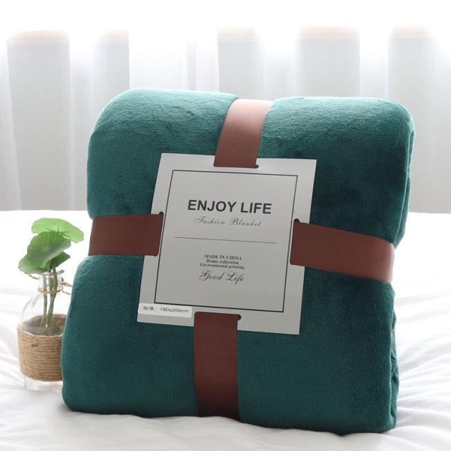 Custom Anti-Pilling Christmas Winter Bed Blanket Flannel Plaid Throw Blanket