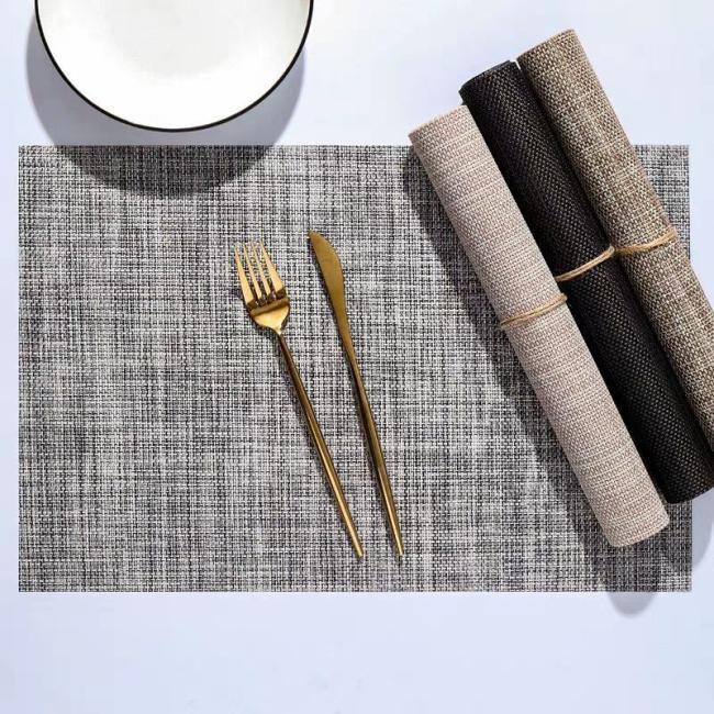 Wholesale Decorative Luxury PVC Table Mats Hotel Restaurant Table Placemats