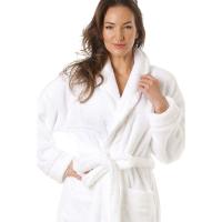 China Custom Soft Terry Towelling Dressing Gown 100% Cotton With Solid Pattern for sale