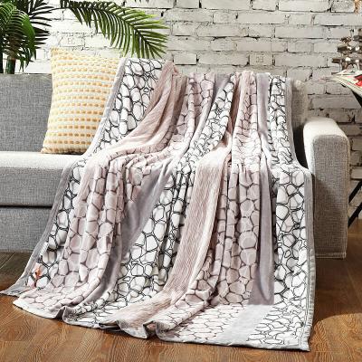 China Soft Printed Customized Microfiber Fleece Blanket Polyester Microfiber Blanket For Hotel for sale
