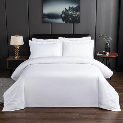 China Custom Size Hotel Bed Sheet Breathable White Cotton Bed Sheet for sale