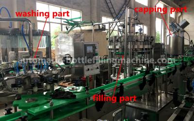 Cina Tensione di vetro 220V/380V dell'imbottigliatrice della bevanda di energia per la fabbrica della bevanda della piccola scala in vendita