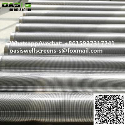 China AISI 316 Continuous Slot Wedge Wire Johnson Screen for Water/Oil Filter for sale