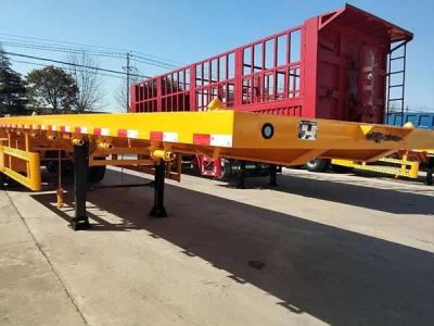 China 40 Foot Flat Bed Semi Trailer 2 Axle Semi Truck Flatbed Trailer for sale