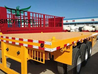 China 40 Foot Flat Bed Semi Trailer 2 Axle Semi Truck Flatbed Trailer for sale