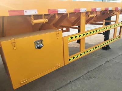 China 40 Foot Flat Bed Semi Trailer 2 Axle Semi Truck Flatbed Trailer for sale