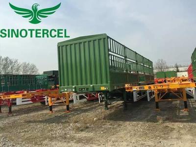 Cina Semi-remorco da recinzione verde 40000kg Container da spedizione Semi-remorco in vendita