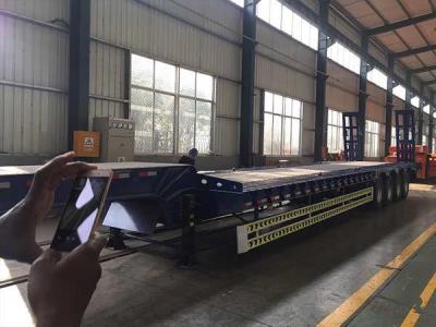 China 60T Low Bed Semi Trailer 17m 4 Axle Lowbed Semi Trailers for sale
