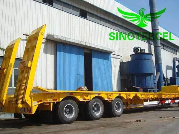 60Tons Extendable Semi Trailer 3 Axles Extendable Low Bed Trailer