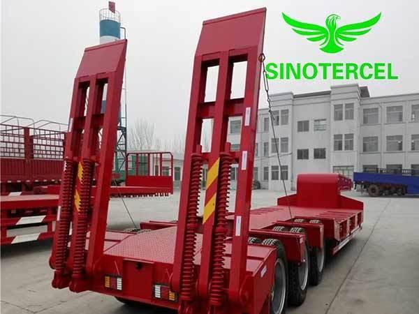 60Tons Extendable Semi Trailer 3 Axles Extendable Low Bed Trailer