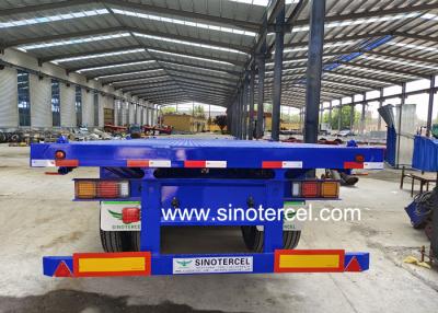 China SGS Flat Bed Semi Trailer 3 Axles With 12pcs Container Twist Lock for sale