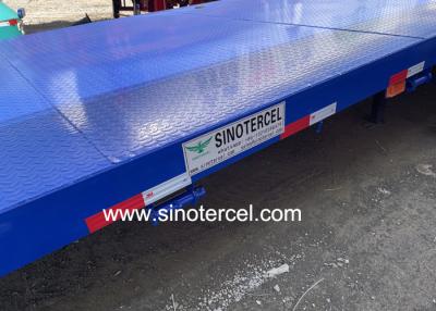 Cina Semi-remorco a letto piatto CCC 60t Semi-remorco pesante con rampa idraulica in vendita