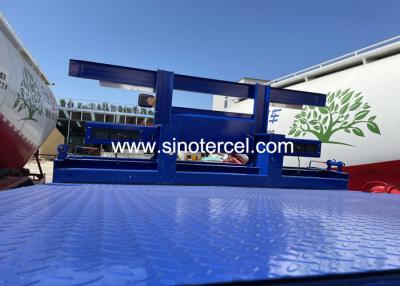 Cina Semi-remorca a tre assi a letto piatto blu in vendita