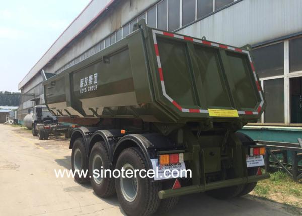 Quality 3C Approval Tri Axle Semi Tipper Bulk Tipping Trailers Hydraulic System for sale