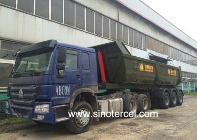 China 3C Approval Tri Axle Semi Tipper Bulk Tipping Trailers Hydraulic System for sale