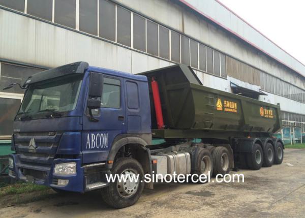 Quality 3C Approval Tri Axle Semi Tipper Bulk Tipping Trailers Hydraulic System for sale
