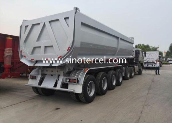 Quality Dump Semi Tipper Trailer With Hydraulic System For Easy Transportation for sale