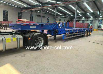 Cina Blu 40 Ft Semi letto basso rimorchio 30-100t carico regolazione idraulica in vendita
