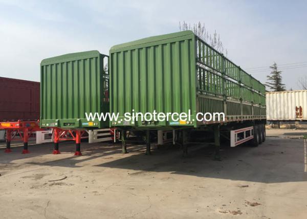 Quality 2 Axle Fence Semi Trailer 30 Tons Semi Container Trailer for sale