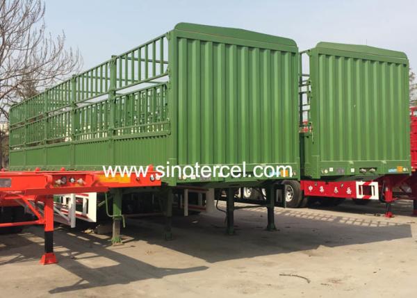 Quality 2 Axle Fence Semi Trailer 30 Tons Semi Container Trailer for sale