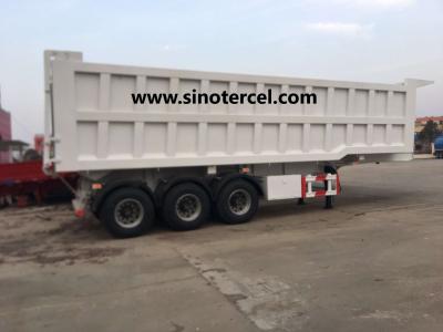 Cina Semi-remorco con 3 assi di inclinazione 20-50CBM sollevamento anteriore in vendita